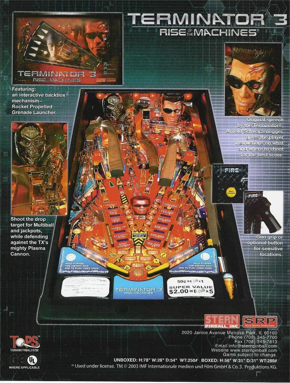 Terminator 3 Pinball Machine | Pinball Machine Europe